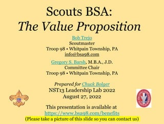 Scouting BSA Value Propos BENEFITS27 Aug 2022 PRESENTED.pptx