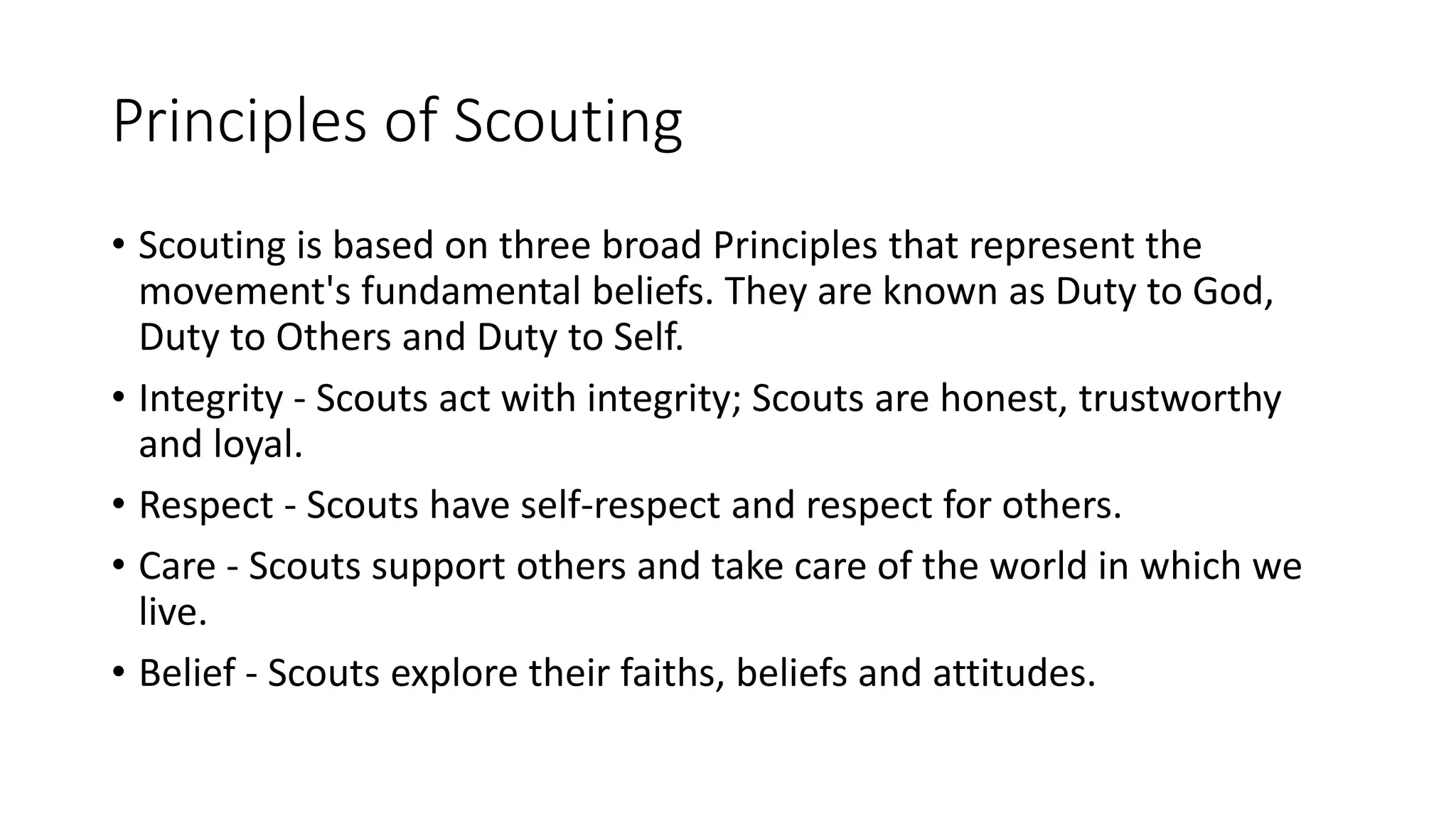 Scouting Principles.pptx | Spirituality | Religion & Spirituality