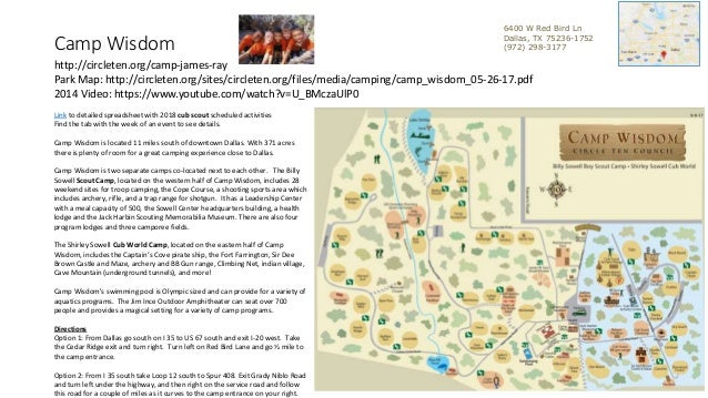 Pack 142 Cub Scouts Camping Guide 2018 - North Texas and Frisco