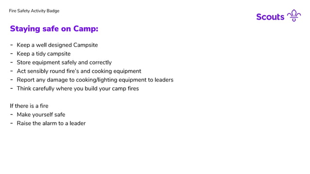 Scouts Fire Safety Badge | PPTX