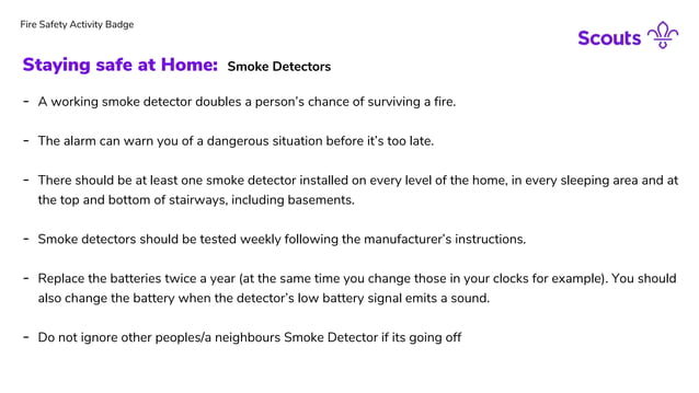 Scouts Fire Safety Badge | PPTX