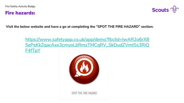 Scouts Fire Safety Badge | PPTX