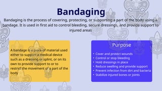 Basic First Aid, Bandaging, and Carries of Scouting | PPTX