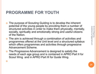 Scouts & guides activities in KVs | PPTX