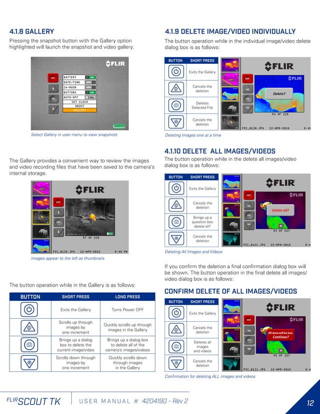 Instruction manual | Flir Scout TK | Optics Trade | PDF