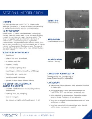 Instruction manual | Flir Scout TK | Optics Trade | PDF