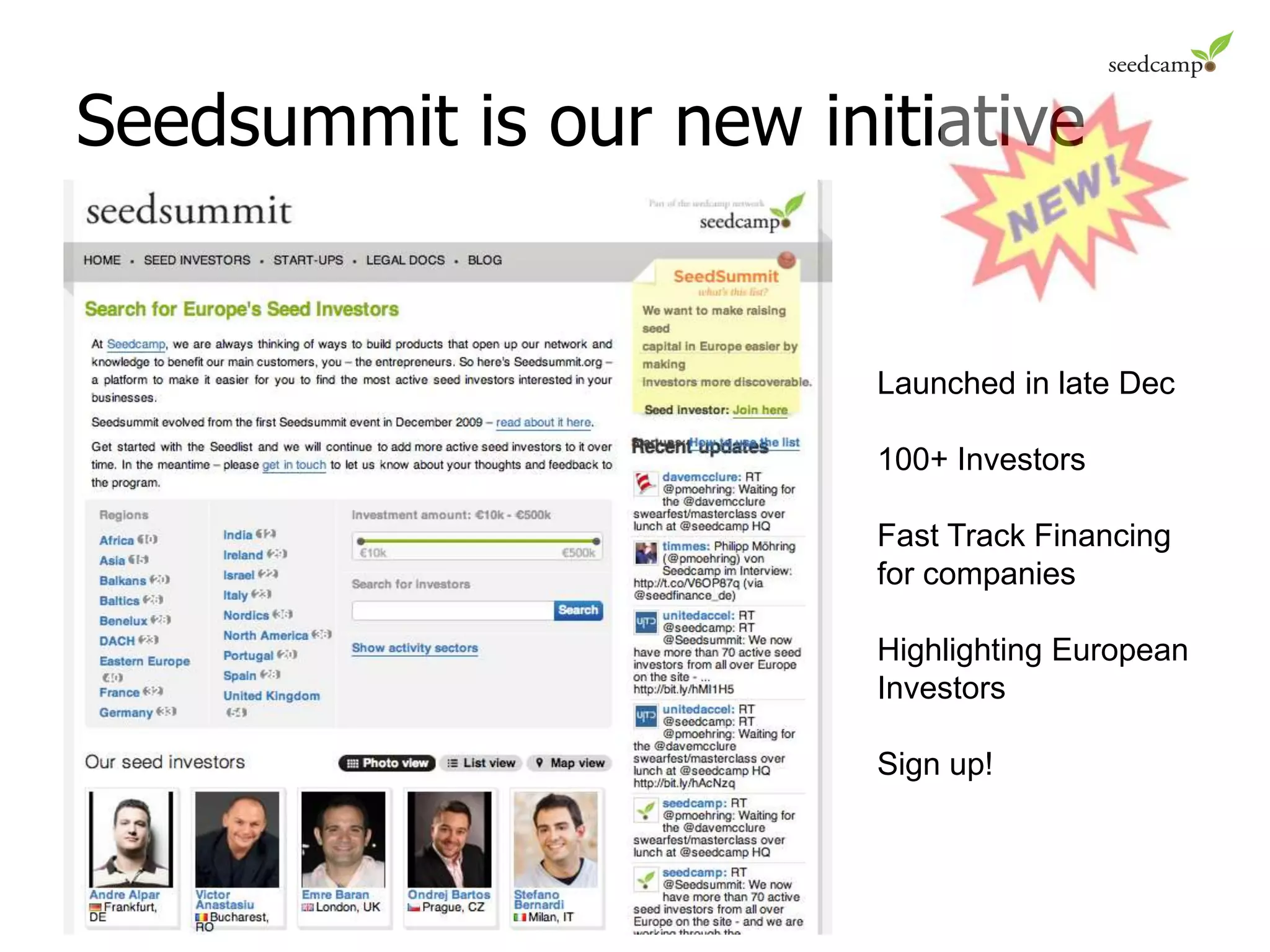 SeedCamp Overview TISEE | PPT