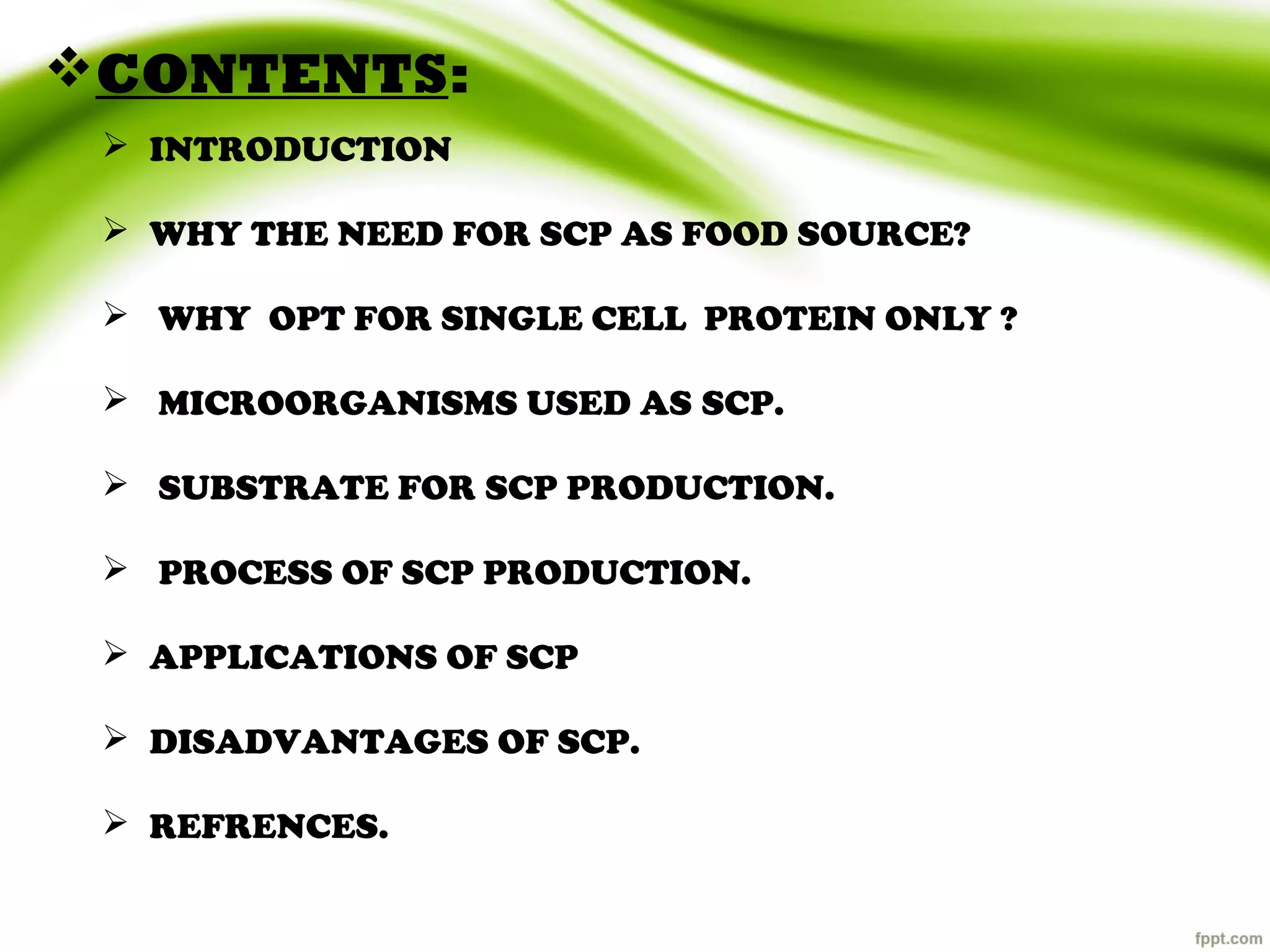 Single Cell Protein | PPT