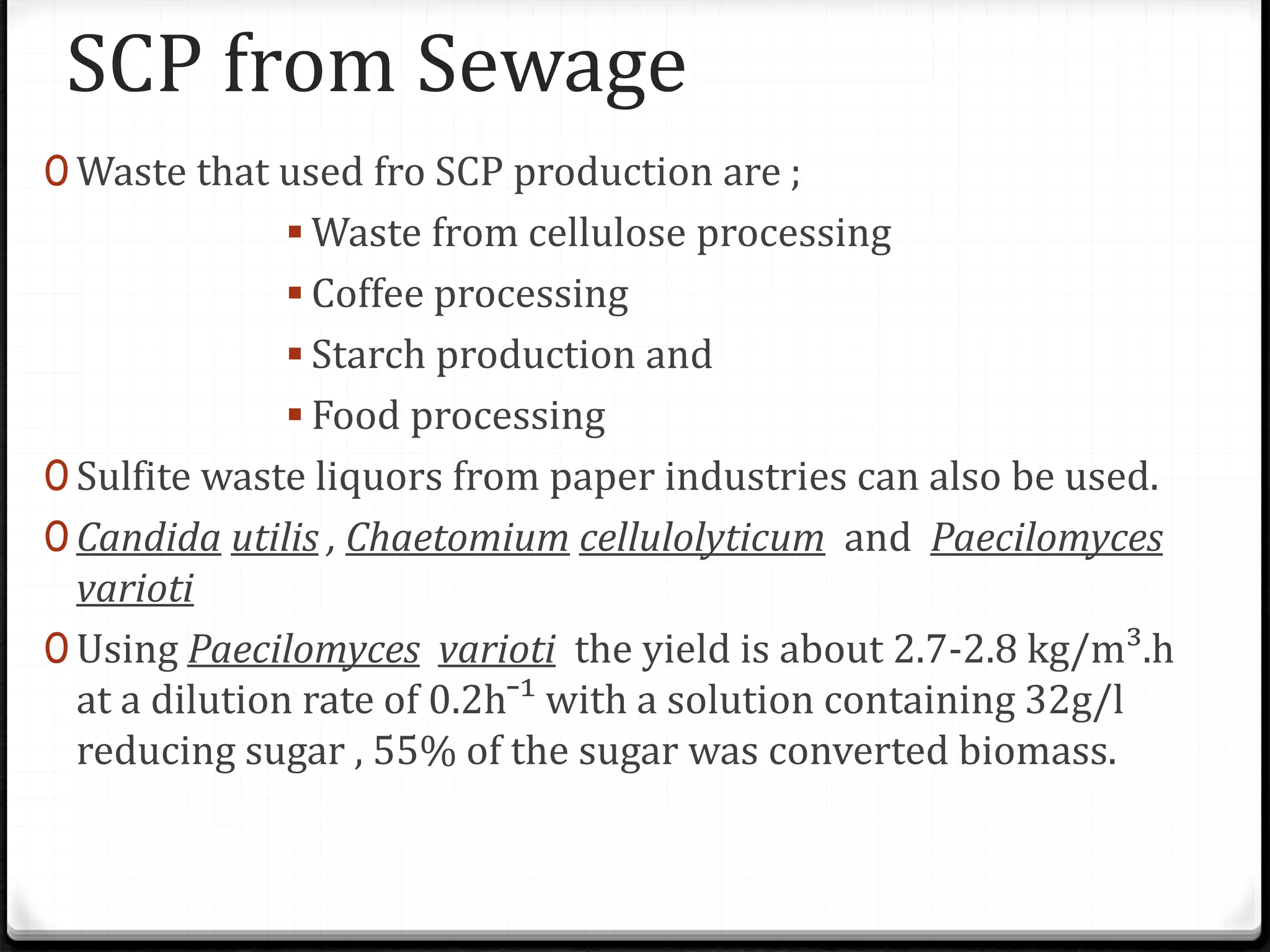 Single Cell Protein(SCP) | PPT