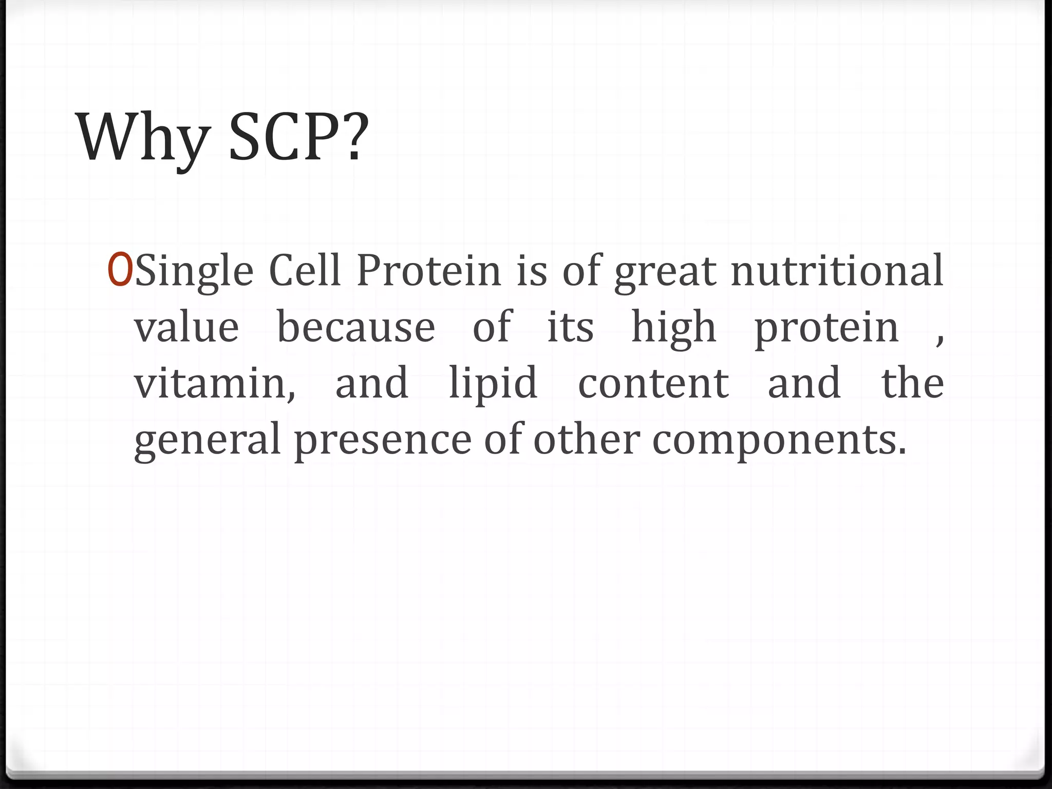 Single Cell Protein(SCP) | PPT