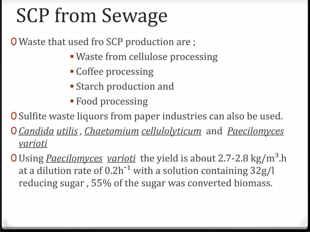 Single Cell Protein(SCP) | PPT