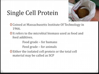 Single Cell Protein(SCP) | PPT