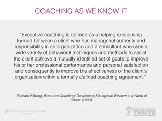 Coaching Maturity Model and the Evolution of Coaching | PPT