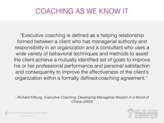 Coaching Maturity Model and the Evolution of Coaching | PPT