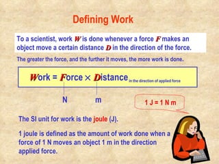Sc(phys) chapter 7 work, energy and power | PPT