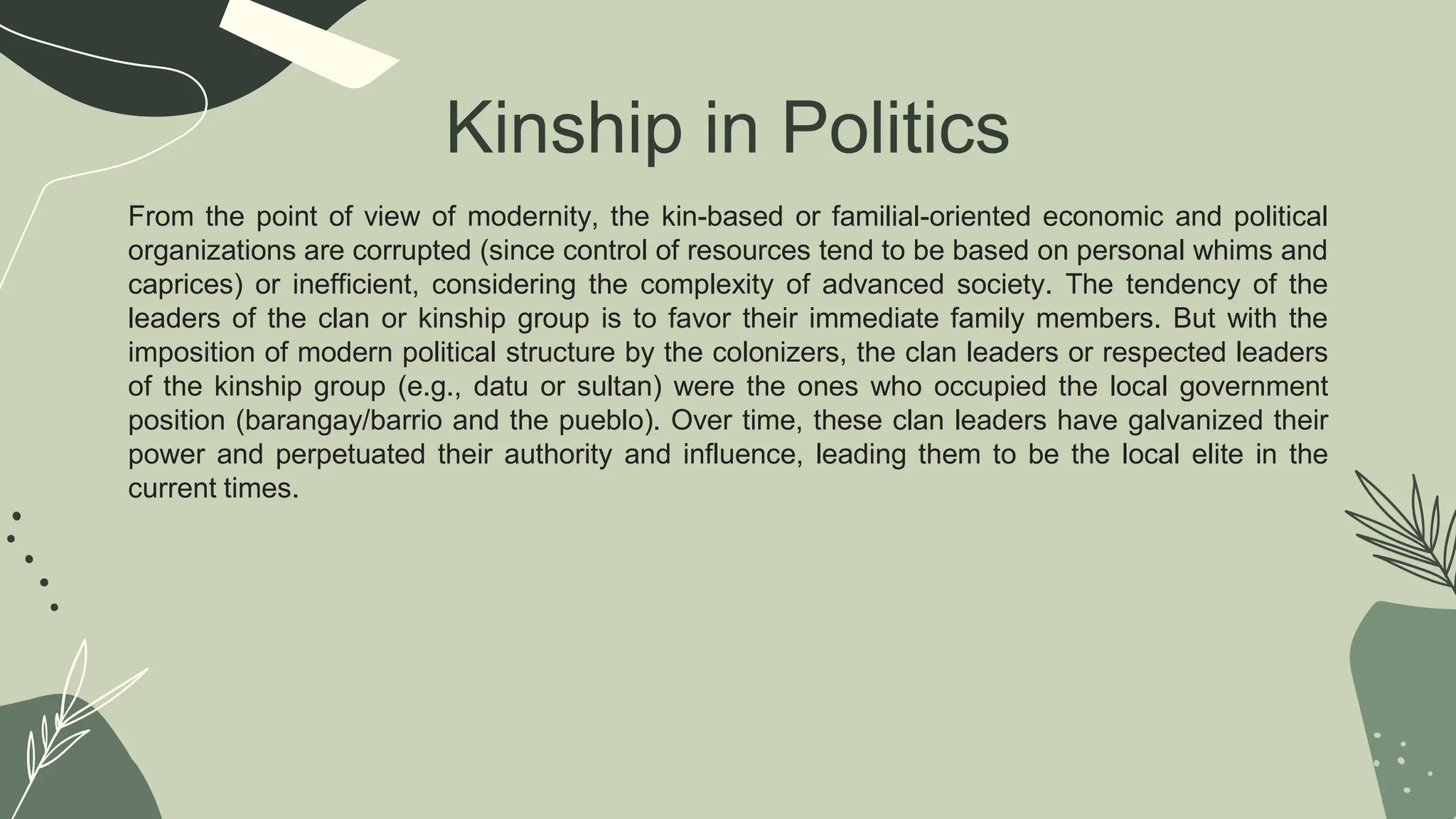 Social, Cultural and Political Institutions | PPTX