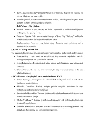 Smart Cities Planning and Management UNIT1 NOTES | PDF