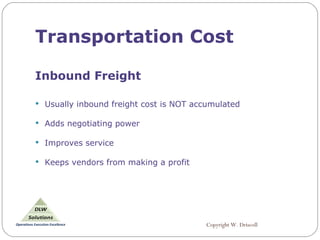 Scpn Presentation Transportation Cost | PPT