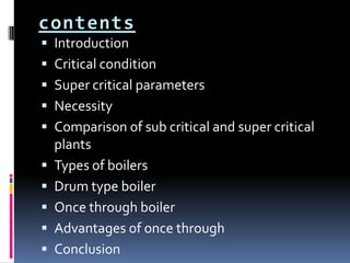 super critical power plant | PPTX