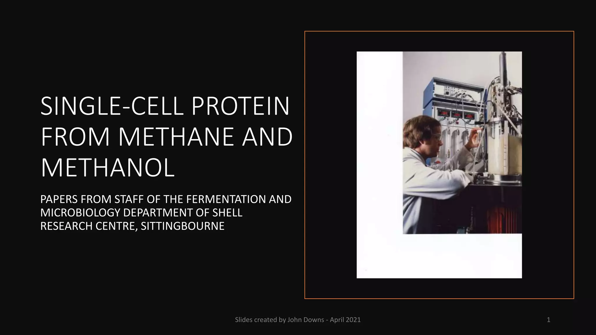 Single cell protein (SCP) from methane and methanol - publications from ...