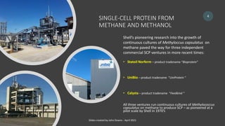 Single cell protein (SCP) from methane and methanol - publications from ...
