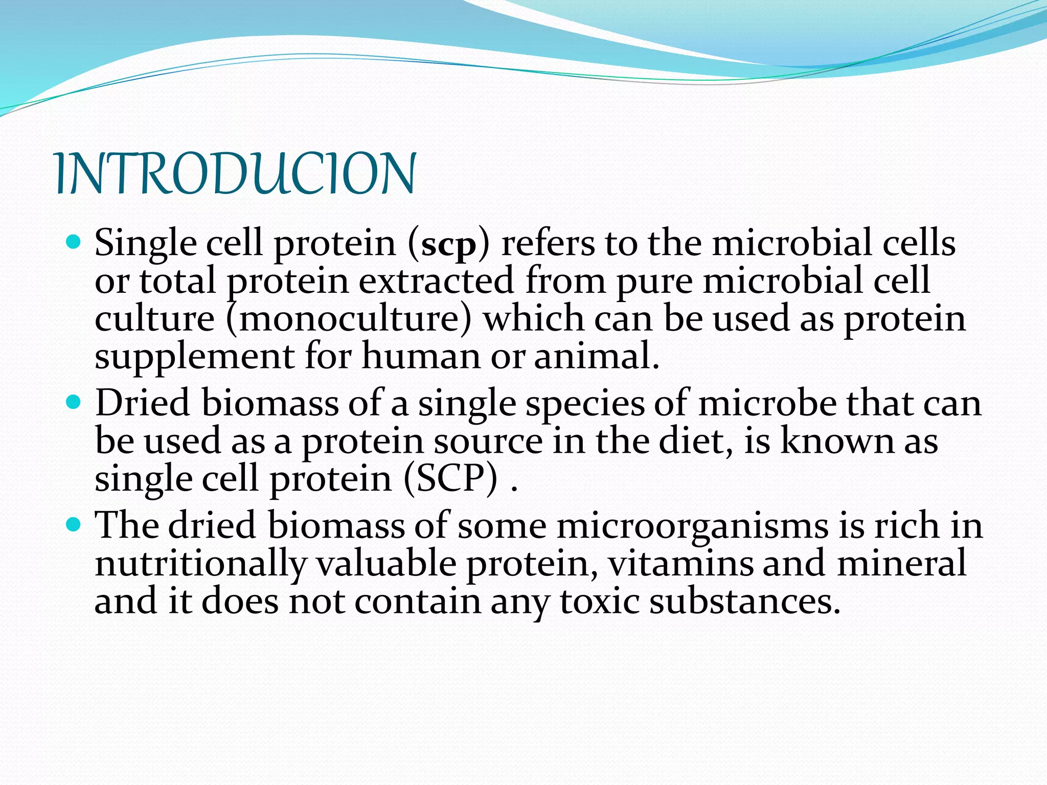 SCP (single cell protein) production | PPTX SCP (single cell protein) production | PPTX
