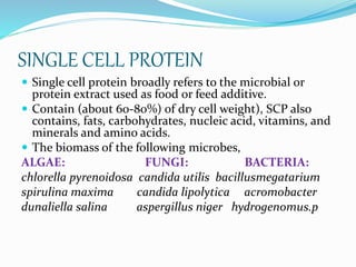 SCP (single cell protein) production | PPTX