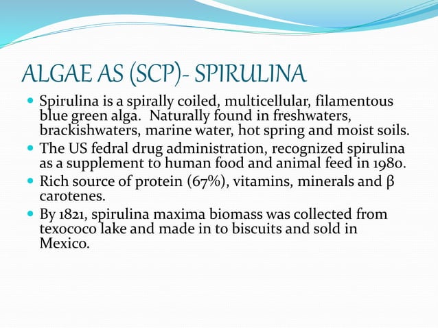 SCP (single cell protein) production | PPTX