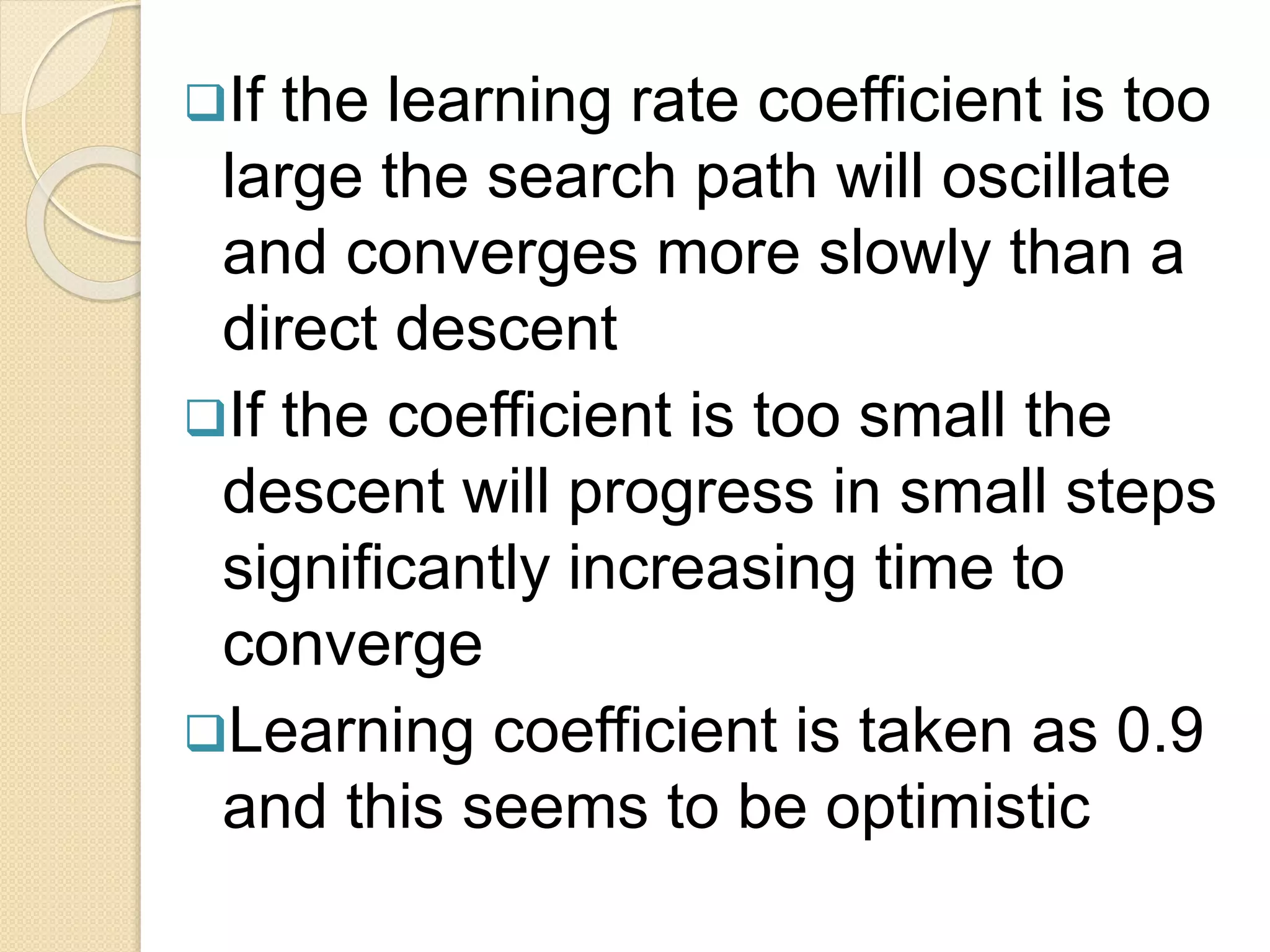 effect of learning rate | PPTX