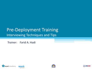 Sc pre deployment-interviewing-technicques | PPT
