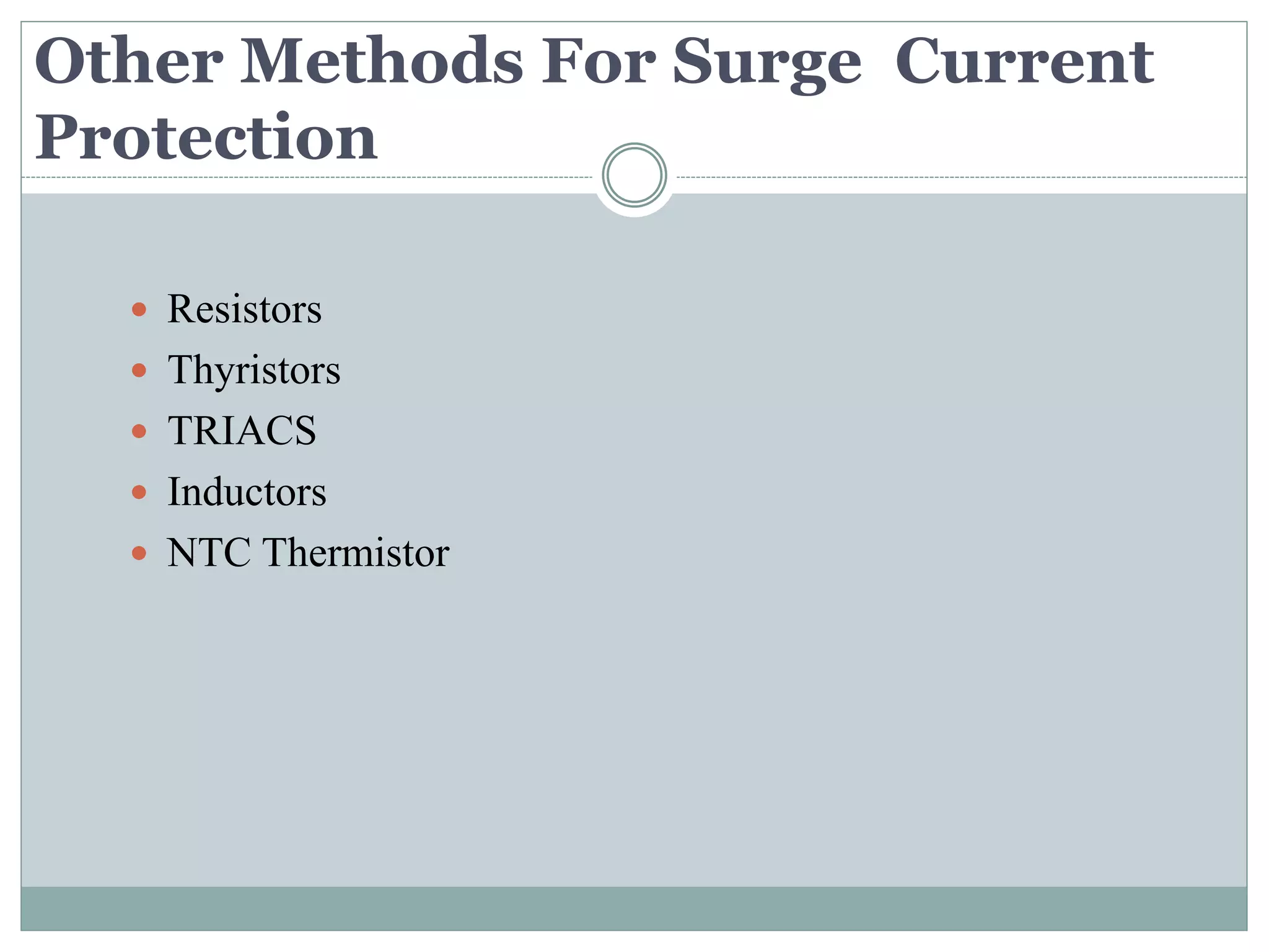 Surge current protection using super conductors | PPTX