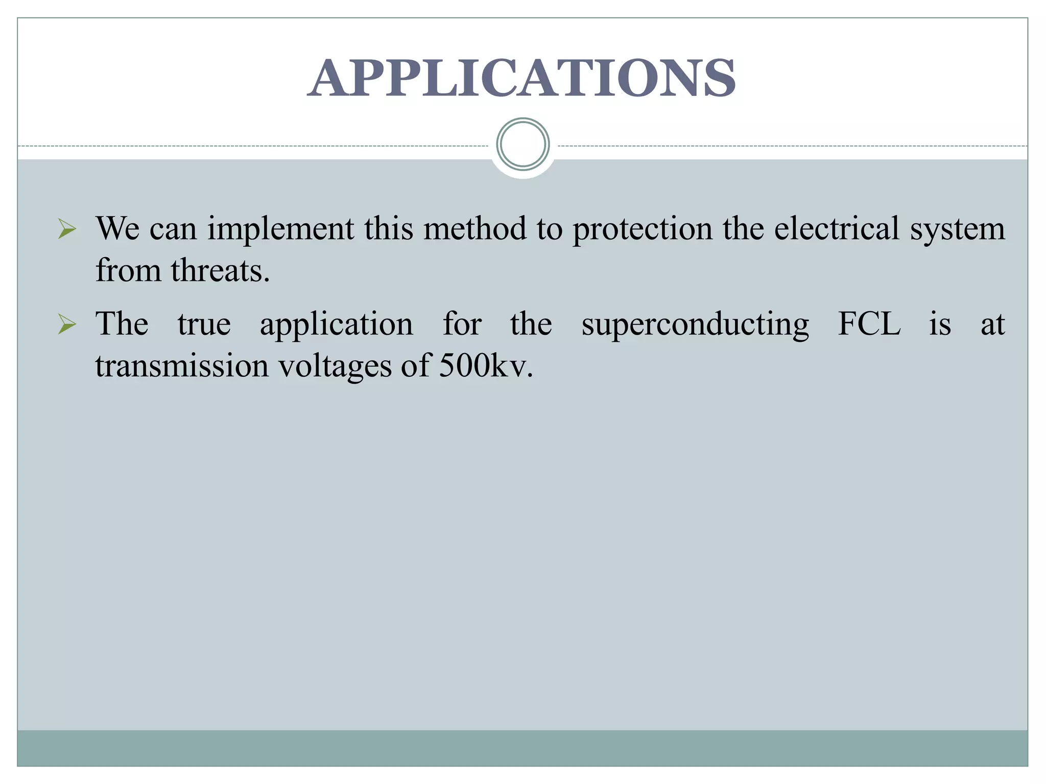 Surge current protection using super conductors | PPTX