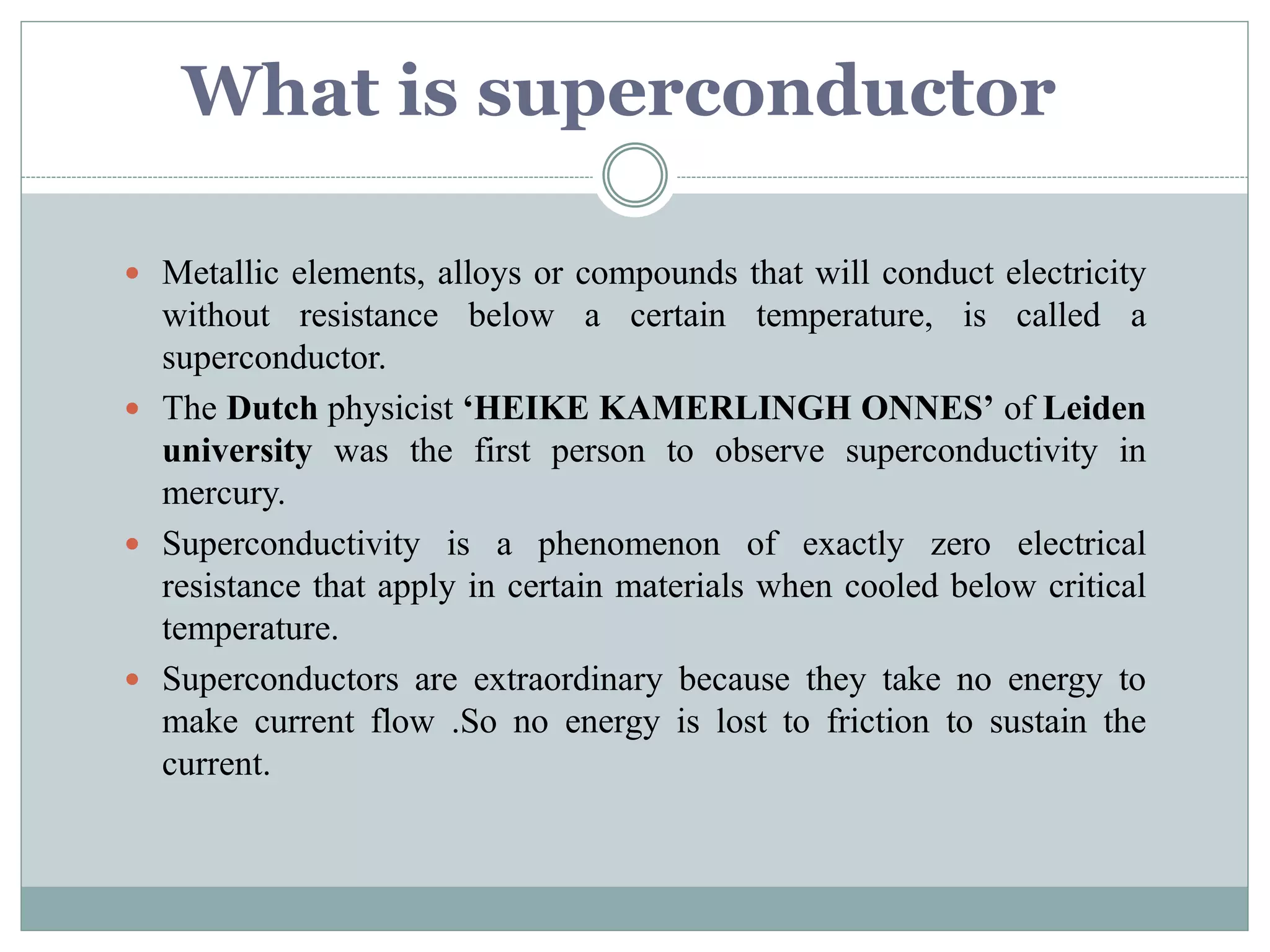Surge current protection using super conductors | PPTX