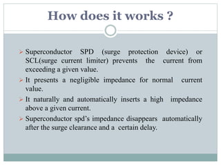 Surge current protection using super conductors | PPTX | Physics | Science