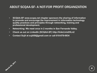 Scqaa sf scrum presentation - final | PPT