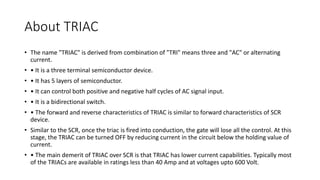 SCR, Diac, Triac, UJT, Transistor | PPTX