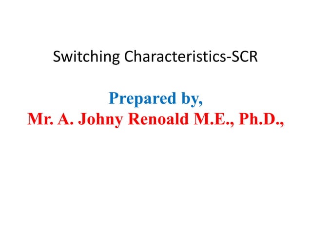 SCR | PPTX | Physics | Science