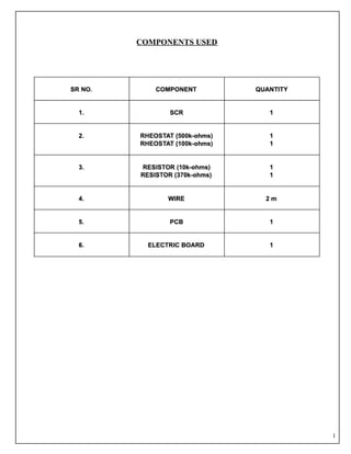 SCR VI Characteristics | PDF