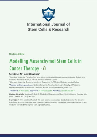 International Journal of Stem Cells & Research | PDF