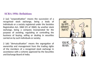 Securities Contract Regulations Act 1956 | PPTX