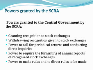 SCRA ACT 1956 Security Market Operation.pptx | Business | Business and ...