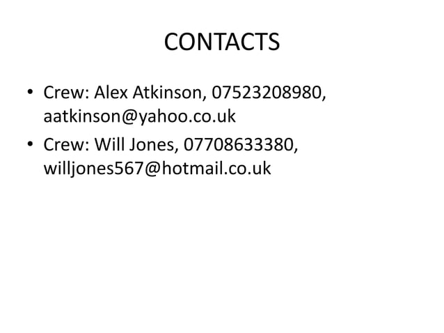 Scrabble call sheet | PPT