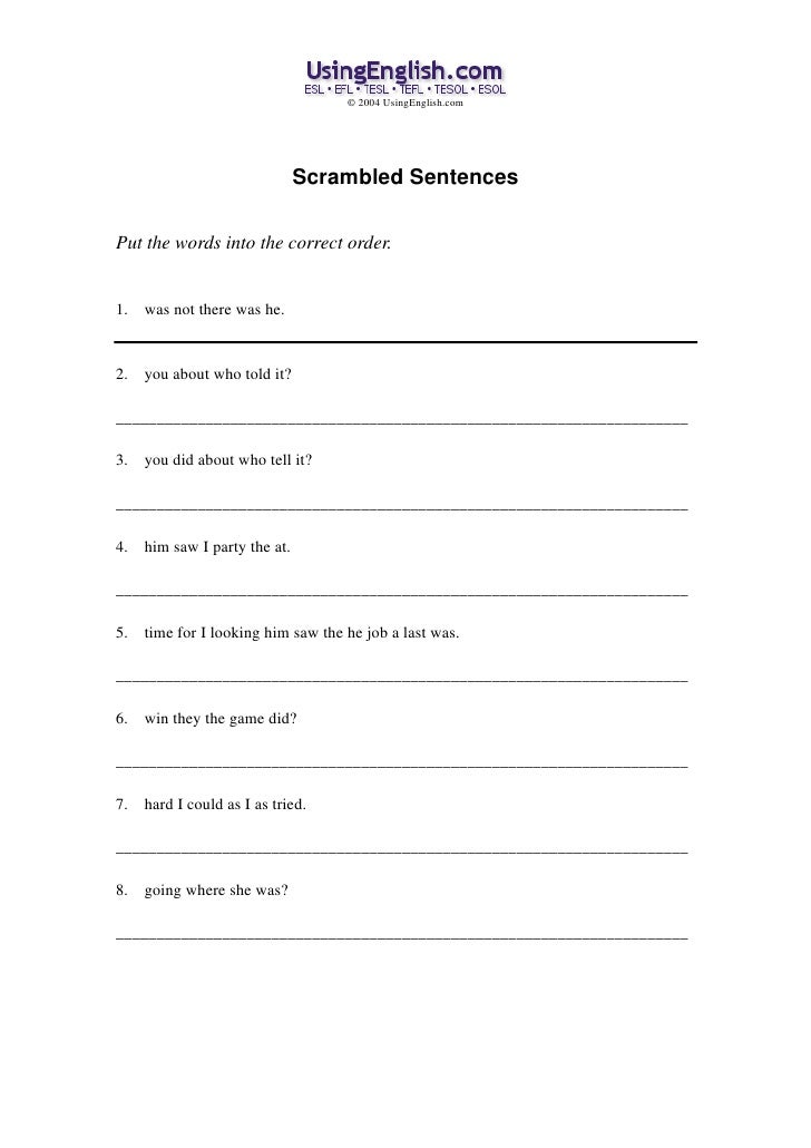 Scrambled Sentences Scrambled Sentences YouTube
