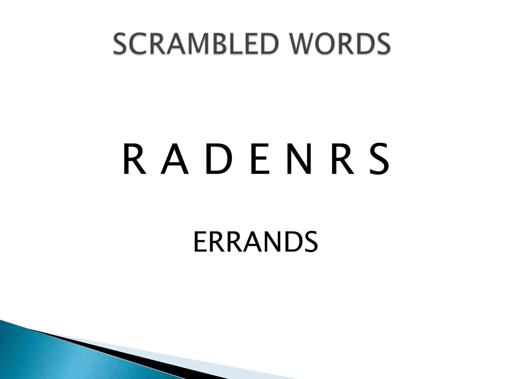 Scrambled words | PPTX