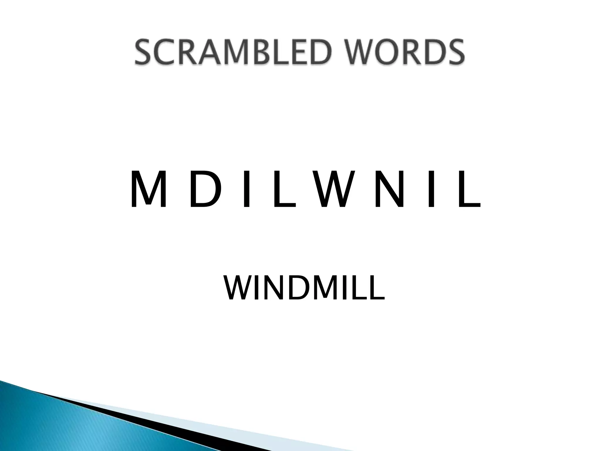 Scrambled words | PPTX
