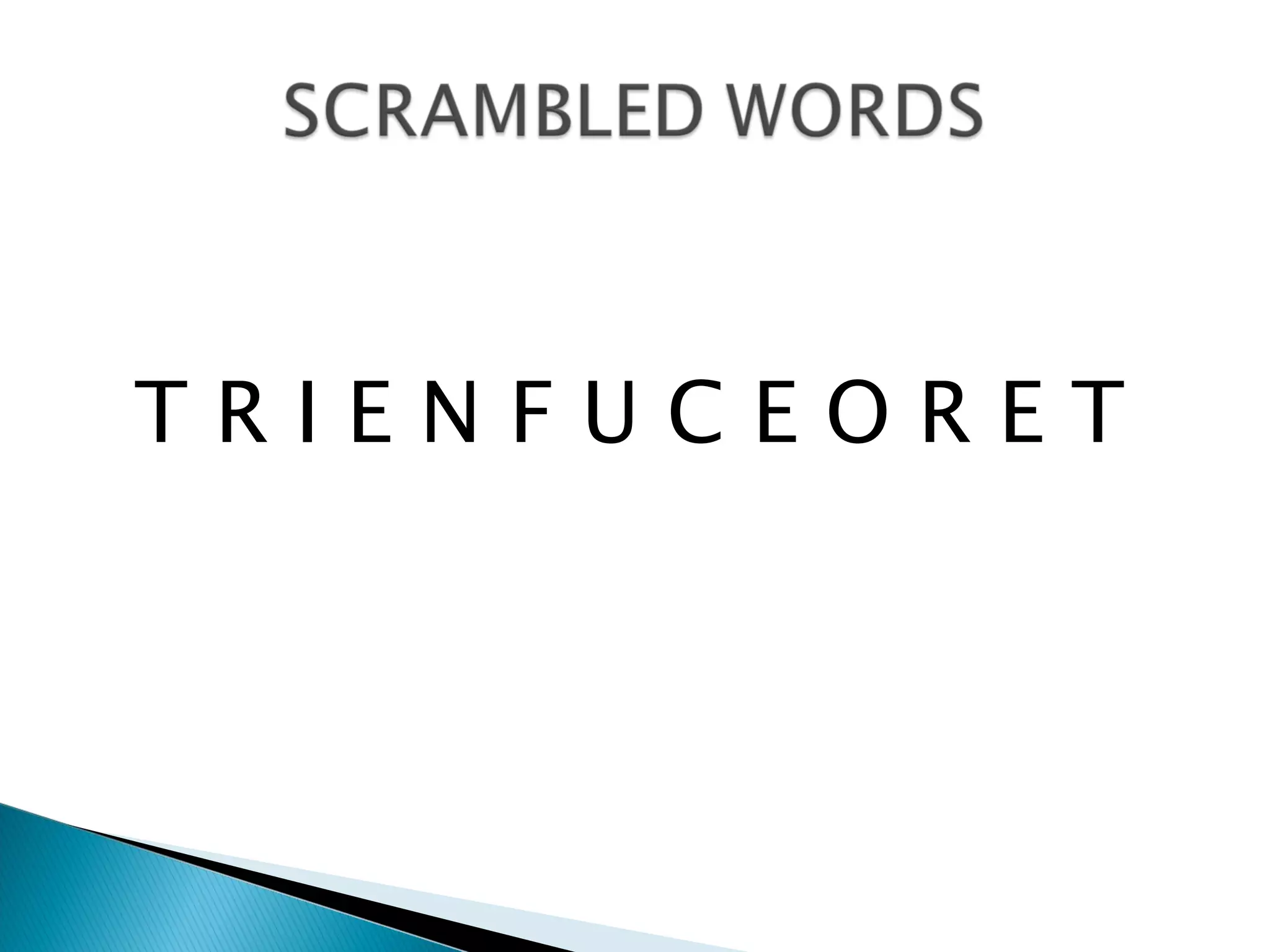 Scrambled words | PPT