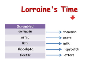 Scrambled words | PPTX