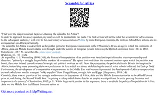 Scramble For Africa | PDF | Africa Travel | Travel Locations