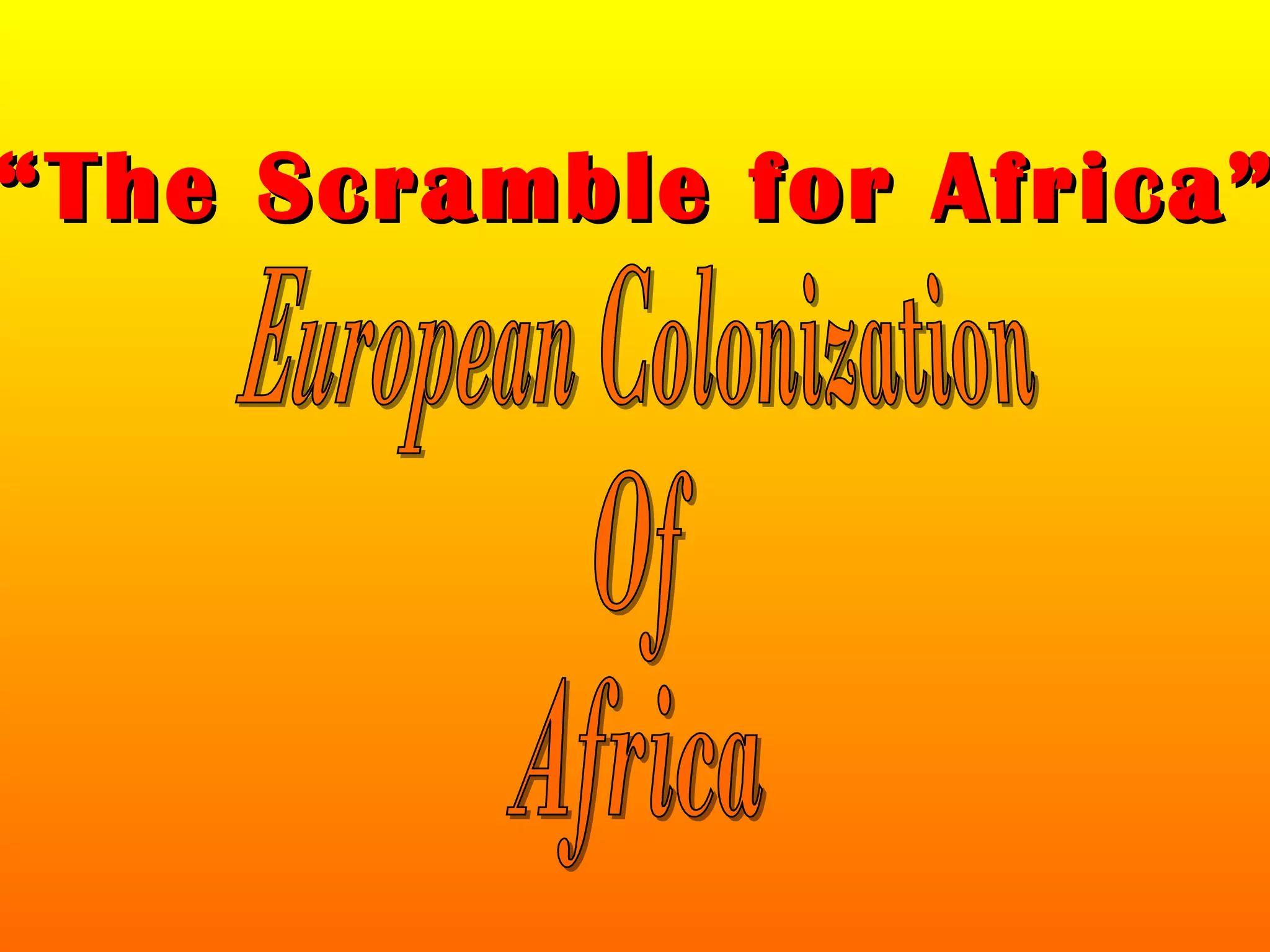 Scramble for africa th | PPT