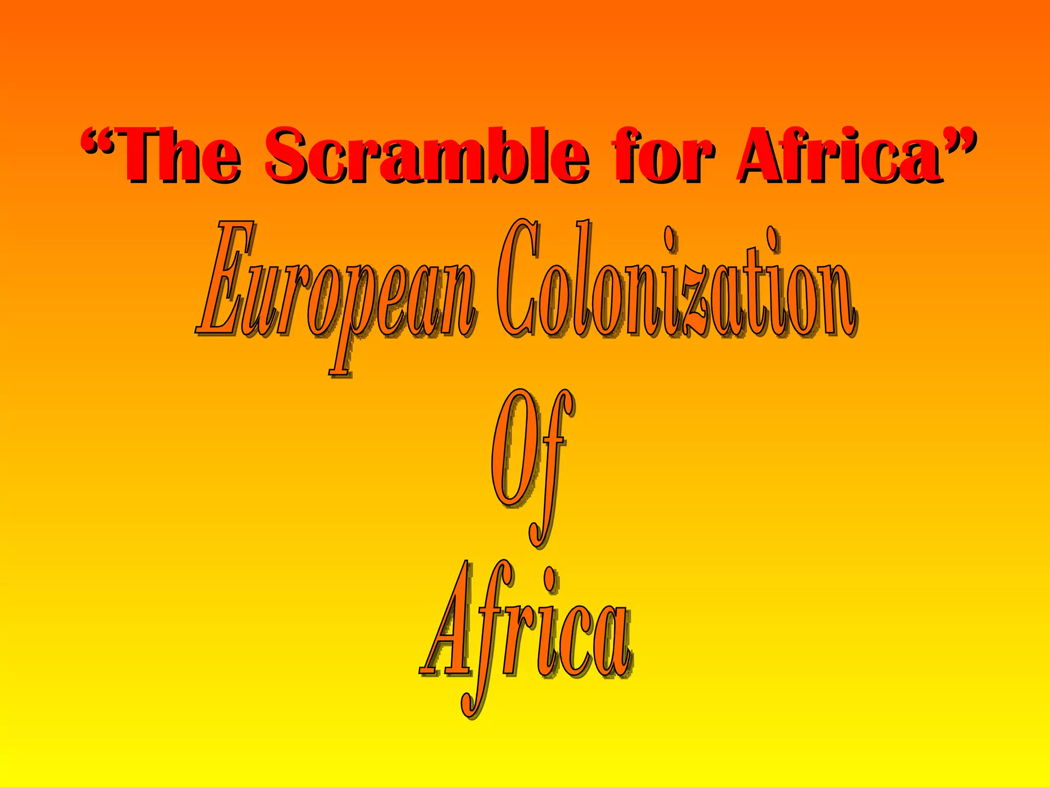 Scramble for africa th | PPT